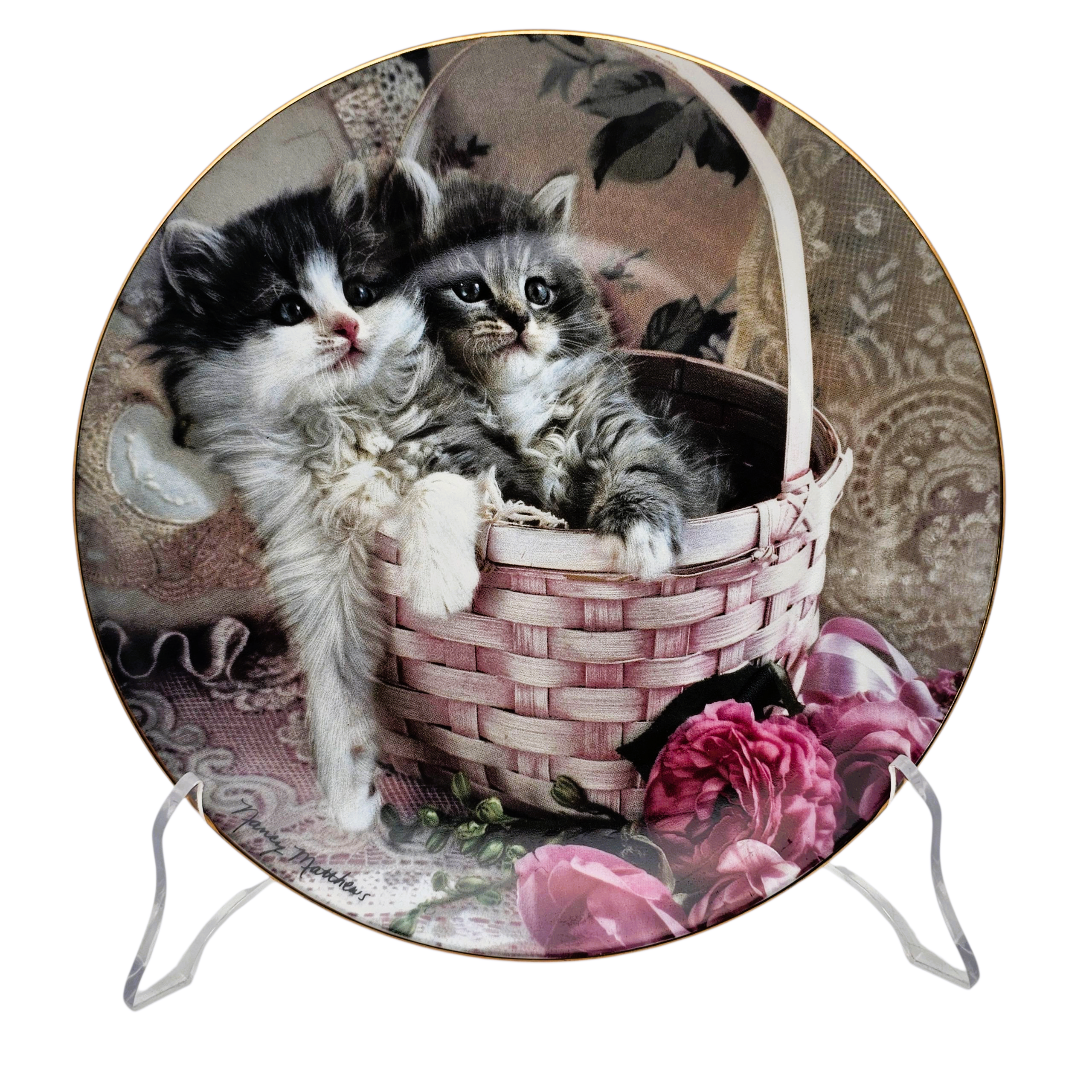 Assiette Franklin Mint "Just Hangin Out" par Nancy Matthews, Edition l ...