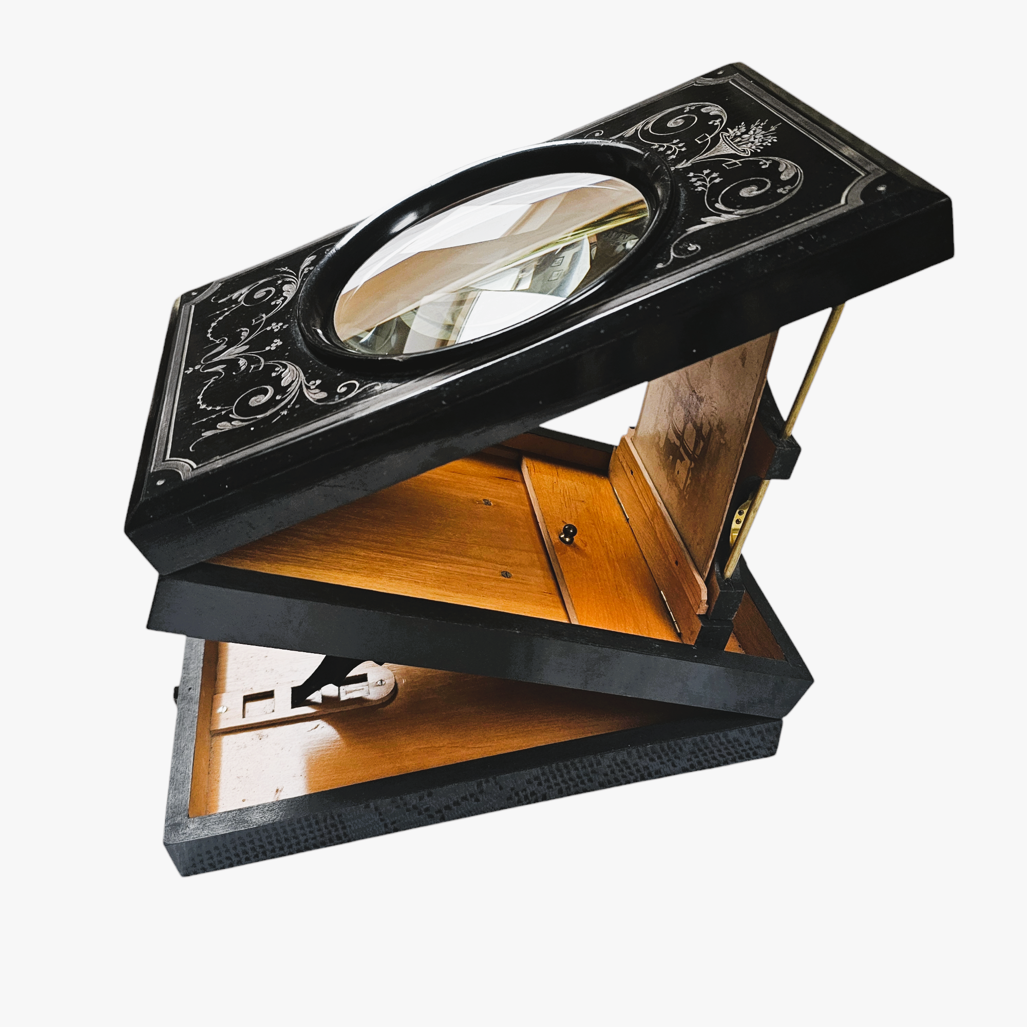 Graphoscope monocle pliant Napoléon III en bois noirci, vers 1850 – Le ...