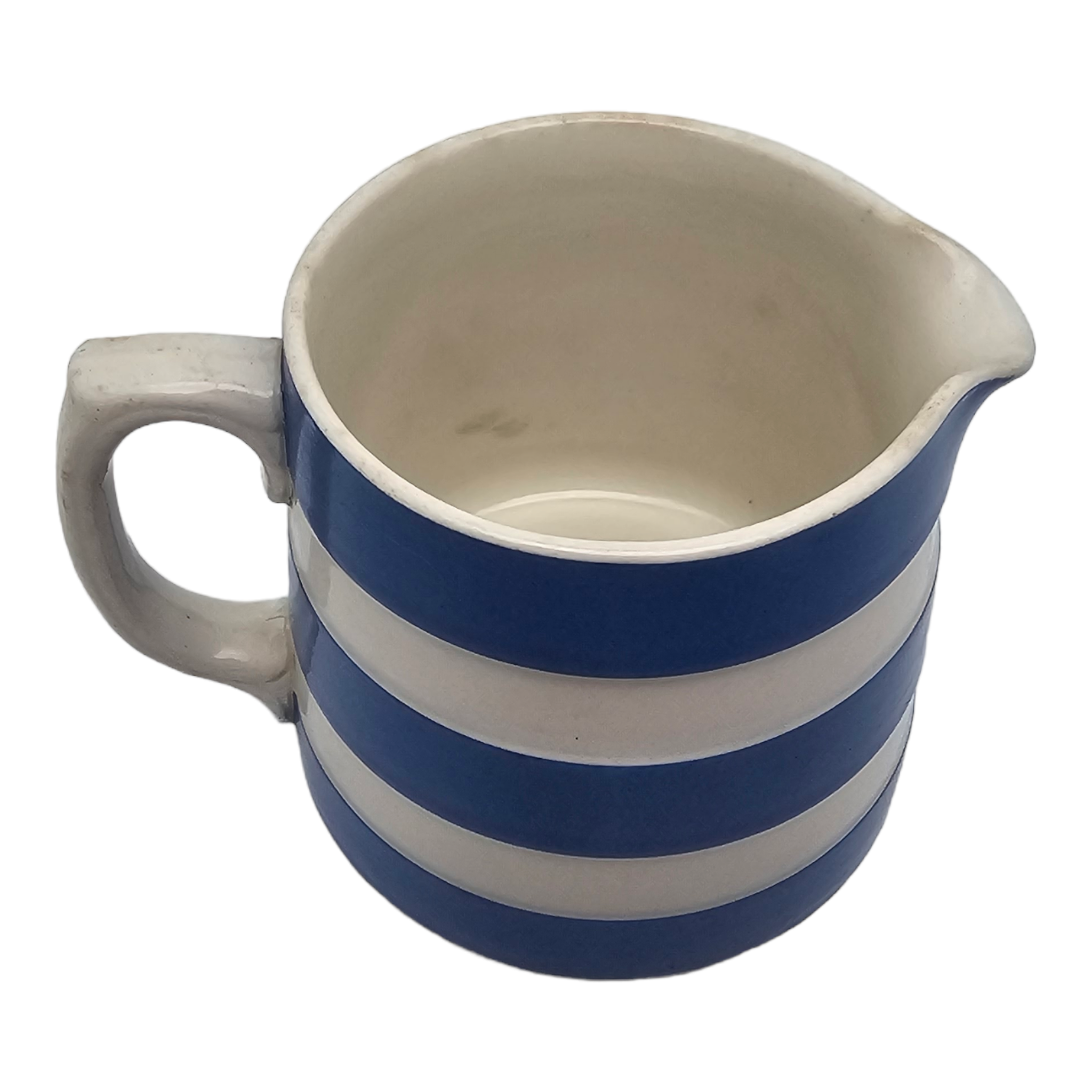 T.G. Green & Co. Cornish kitchen ware. Pot à lait vintage blanc et ble ...